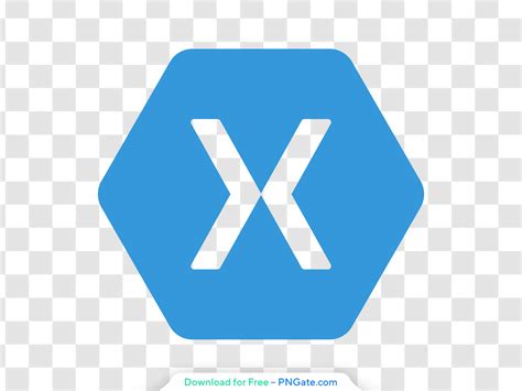 Xamarin Logo Blue Hexagon Modern Flat Design Free Png Pngate