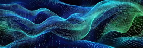 Abstract Futuristic Waveforms Dynamic Light Patterns Modern Design