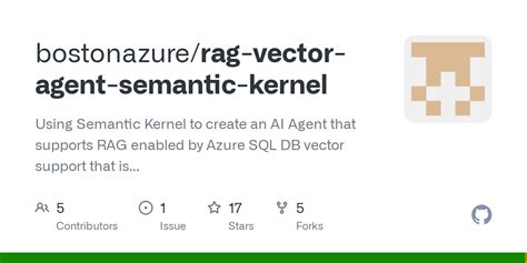 Github Bostonazurerag Vector Agent Semantic Kernel Using Semantic Kernel To Create An Ai