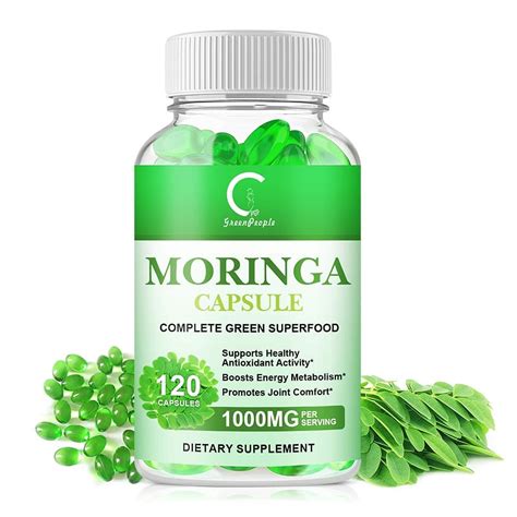 Moringa Capsules 1000mg Boosts Energy Metabolism And Heart Support
