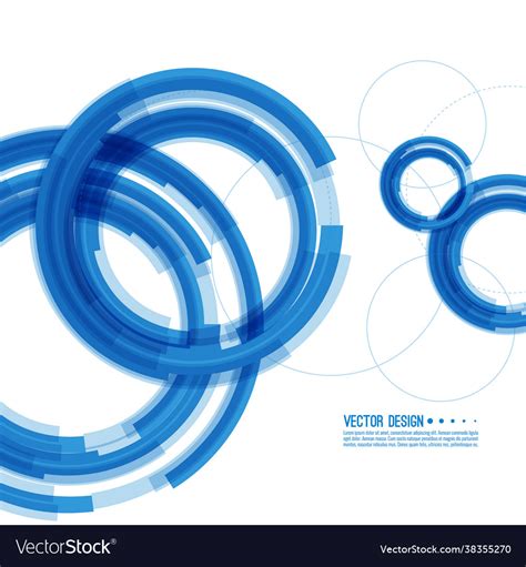 Abstract Background With Overlapping Circles Vector Image