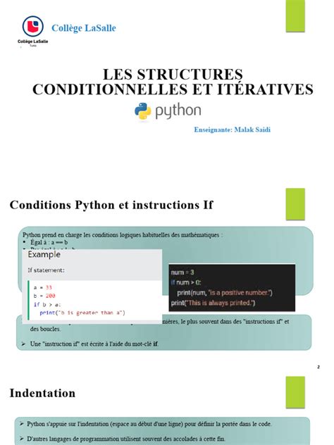 Les Structures Conditionnelles Pdf