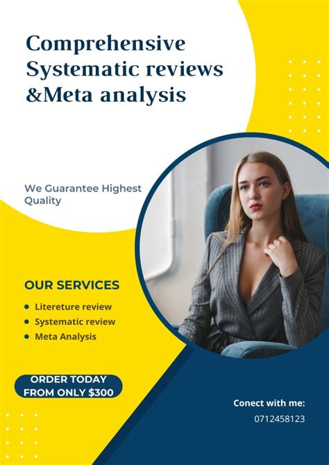 Conduct Systematic Reviews And Meta Analysis By Checheadora Fiverr