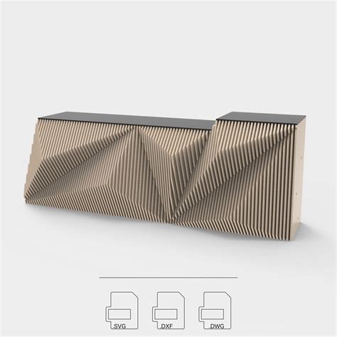 Parametric Desk Facet • Router Cut Files • Cnc Files For Cutting• Vector Files • Dxf • Dwg
