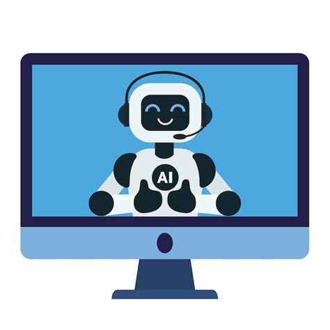 Premium Vector Cute Chat Bot Robot Assistant Shows Thumbs Up For