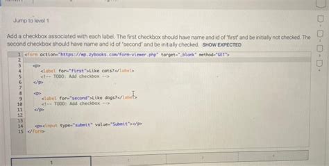 Solved Jump To Level 1 Add A Checkbox Associated With Each
