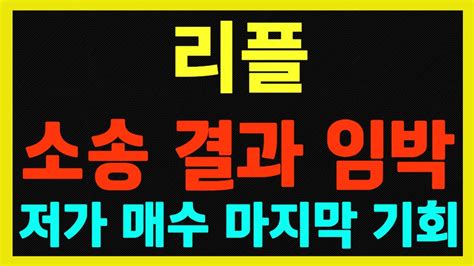 리플 가격 조작에 덜미 잡힌 리플 합의할 수 밖에 없는 이유 Youtube
