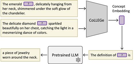 College Concept Embedding Generation For Large Language Models