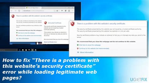 How To Fix There Is A Problem With This Websites Security Certificate” Error While Loading