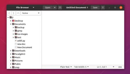 Enable File Browser In Default Gedit Text Editor In Ubuntu 20 04 22 04