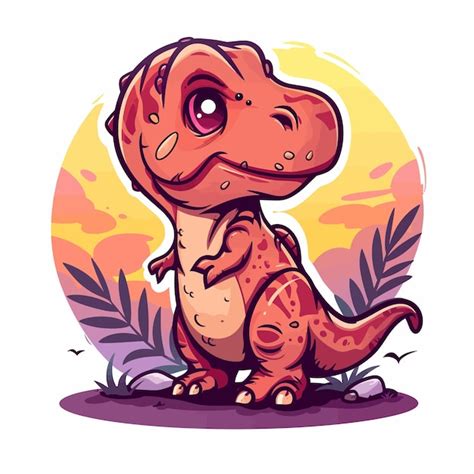 Premium Vector Cutedinosaurtrexcartoontshirtartsdesign