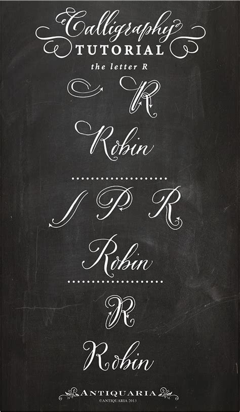 Antiquaria Calligraphy Tutorial The Capital Letter R