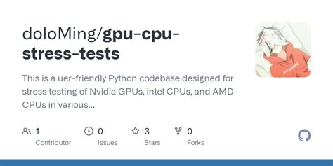 Github Dolominggpu Cpu Stress Tests This Is A Uer Friendly Python Codebase Designed For