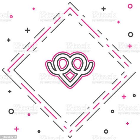 흰색 배경에 격리 된 라인 프레첼 아이콘 독일식 컴포트 푸드 페이스트리 옥토버 페스트 축제 다채로운 개요 개념 벡터 0명에 대한 스톡 벡터 아트 및 기타 이미지 Istock