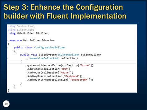 Sql Server Net And C Video Tutorial Fluent Builder Design Pattern