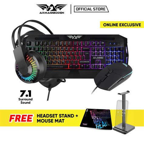 Armaggeddon Ak Kalashnikov Gaming Membrane Keyboard And Cpi Gaming Mouse Nuke