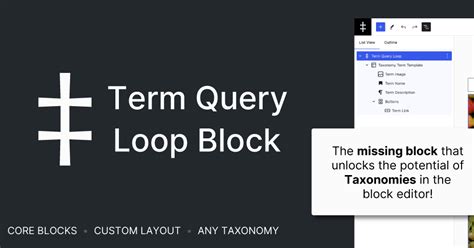 Term Query Loop Block • Cr0ybots Creations
