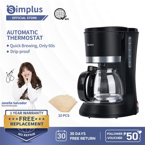 Simplus Drip Coffee Maker American Coffee Maker Coffee Machine Portable Household Coffee Maker