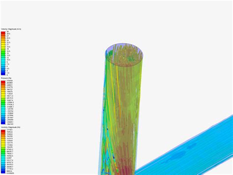 T Junction Flow Example By Cromig Simscale