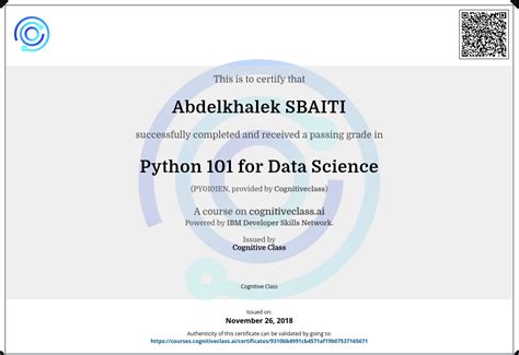 Cognitiveclass Py0101en Certificate Cognitive Class