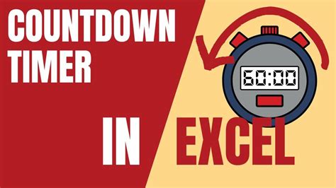 How To Insert A COUNTDOWN TIMER In Excel Countdown Timer Excel Timer
