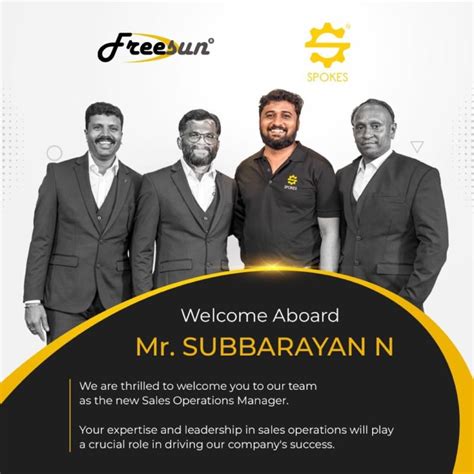 Welcome On Board To Our Group Company Sathish Kumar