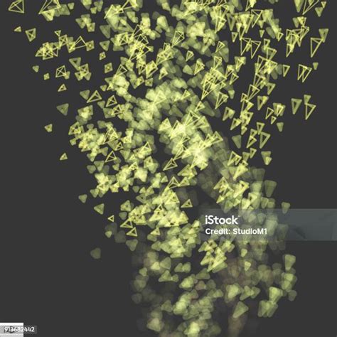 동적 배열 입자 방출 추상 동적 배경입니다 Bokeh 효과입니다 모션 효과 함께 구성입니다 벡터 일러스트입니다 3차원 형태에 대한 스톡 벡터 아트 및 기타 이미지 Istock