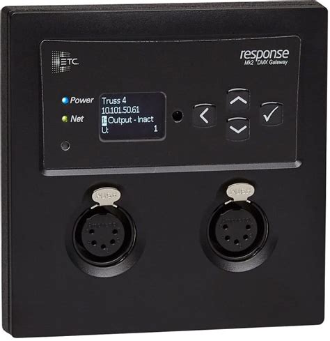 etc rsn dmx2 din response mk2 2 port dmx rdm din rail gateway full compass systems