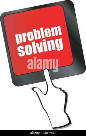 Problem Solving Button On Computer Keyboard Key Vector Stock Vector