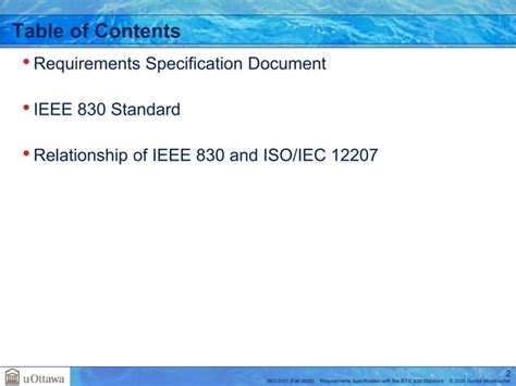 Seg3101 Ch3 2 Requirements Documentation Standards Ieee830 2 Pptx