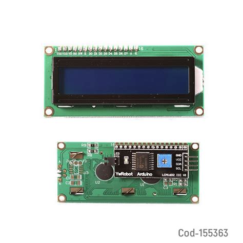 Kolm Pantalla Mini Lcd 16 X 2 Con Interfaz 12c Soldado Para Arduino