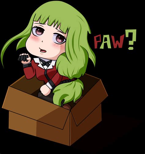 Chibi Character In Box With P A W Question Png Image