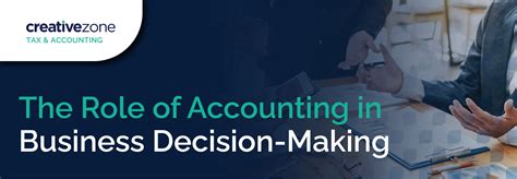 The Role Of Accounting In Business Decision Making Creative Tax And Accounting