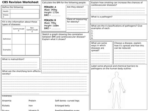 Edexcel Combined Science Revision Worksheets Teaching Resources