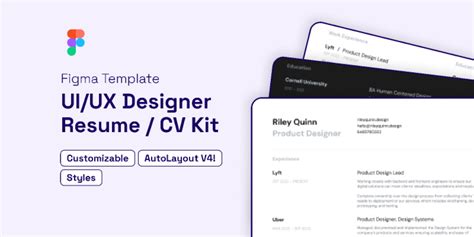 Uiux Designer Resume Cv Kit Figma