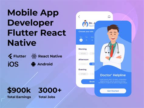 Flutter React Native Mobile App Design Ios Android App Developer
