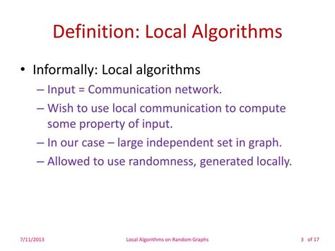 Ppt Limits Of Local Algorithms In Random Graphs Powerpoint Presentation Id7016925