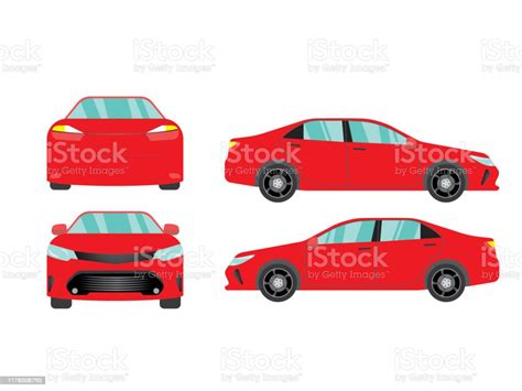 Vetores De Jogo Da Opinião Vermelha Do Carro No Backgruond Branco Vetor Da Ilustração Lado Parte