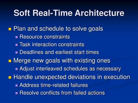 Ppt Srta The Soft Real Time Agent Control Architecture Powerpoint Presentation Id848900