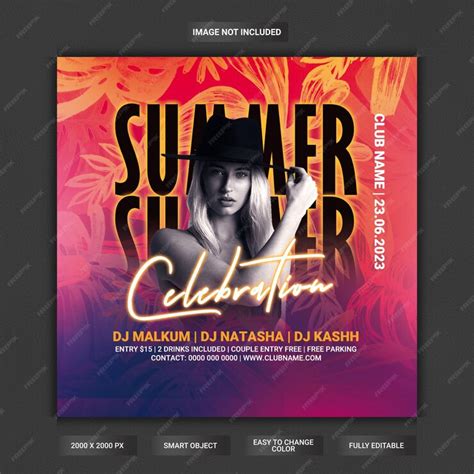 Premium Psd Summer Beach Party Flyer Template