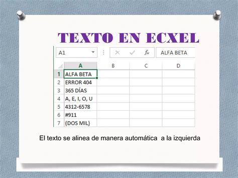 tipos de datos excel 1 ppt