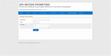 Download Source Code Aplikasi Spk Metode Promothee Dengan Php