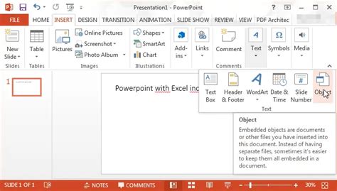 How To Insert Include An Excel Spreadsheet In A Powerpoint