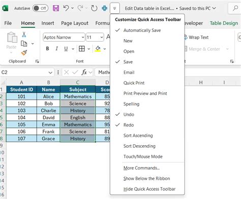 How To Edit Data Table In Excel Myexcelonline