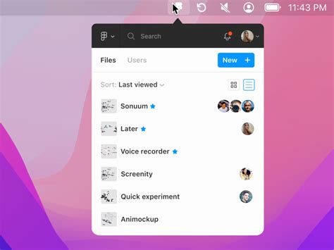 Figma Mac Menu Bar App Mac Menu App App Design