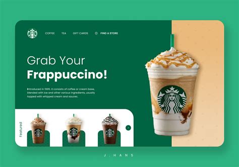 Starbucks Redesign Hero Section On Behance
