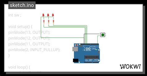 2เปิดไฟ Led หลายดวงพร้อมกันเมื่อกดปุ่ม Wokwi Esp32 Stm32 Arduino