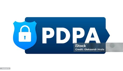 개인 데이터 보호법 Pdpa 데이터 보안 방패 아이콘입니다 벡터 스톡 그림입니다 개인정보보호 규정에 대한 스톡 벡터 아트 및 기타 이미지 개인정보보호 규정 금고 보안