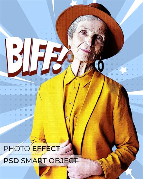 만화 효과를 가진 사람의 초상화 무료 Psd 파일