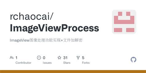 Github Rchaocaiimageviewprocess Imageview图像处理功能实现文件加解密